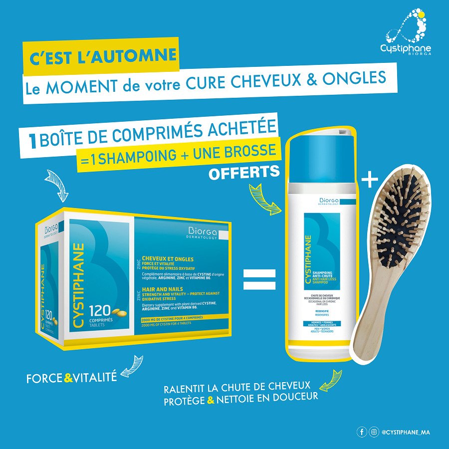 Biorga-Cystiphane Cheveux Et Ongles - 120 Comprimés | Beautymall