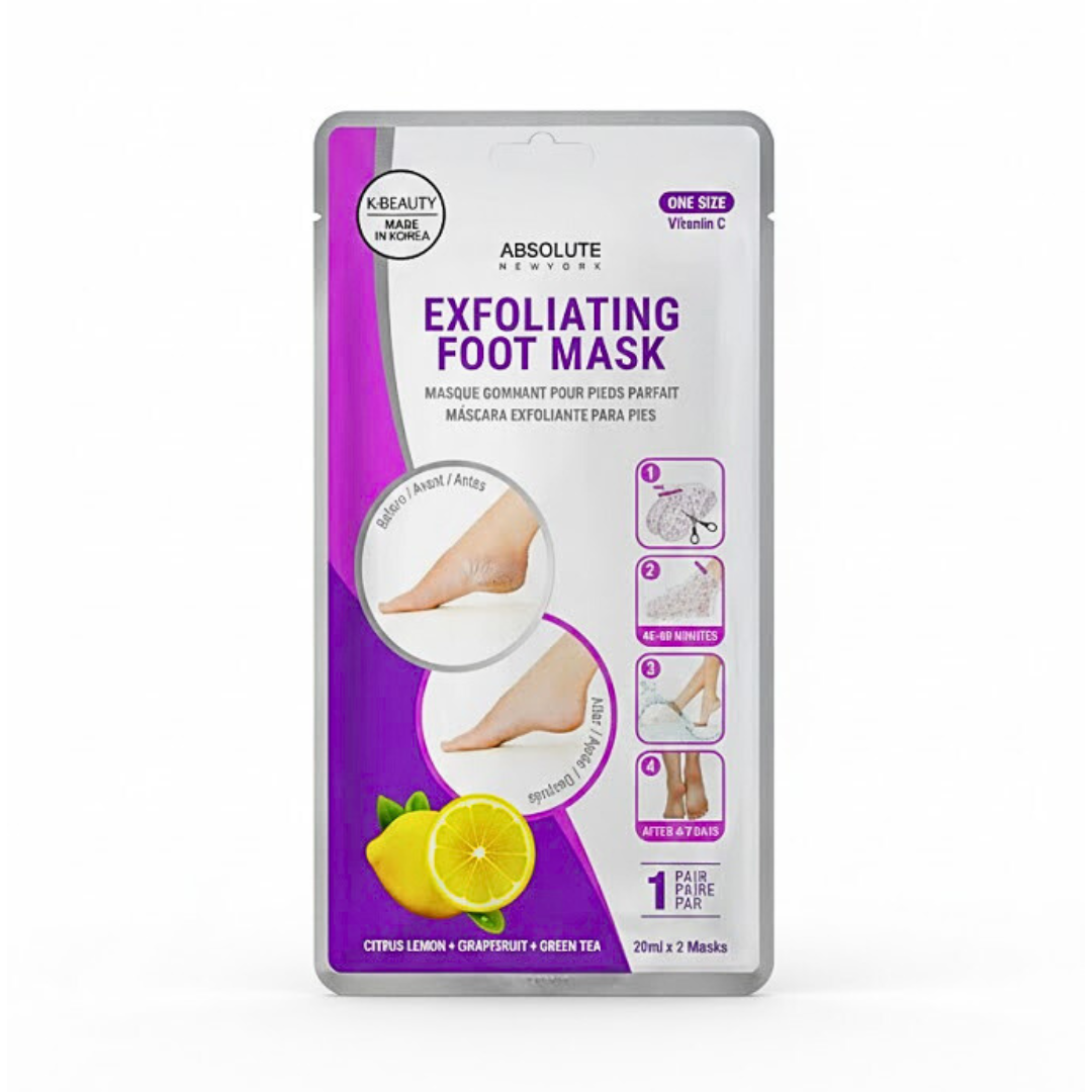 Absolute New York Exfolianting Foot Mask Citrus Lemon Grapefruit Green ...