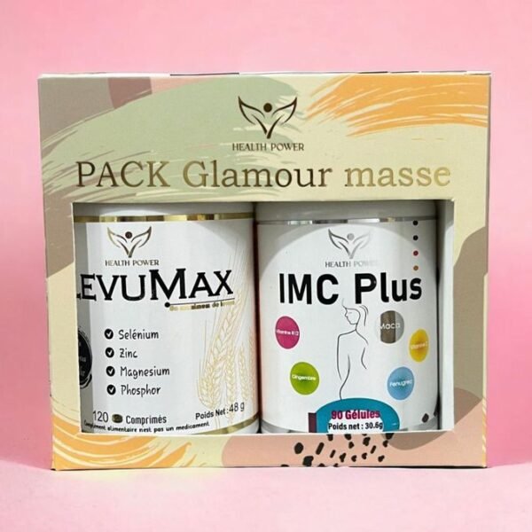 HEALTH POWER PACK Glamour masse IMC Plus 90 Gélules + LevuMax 120 ...