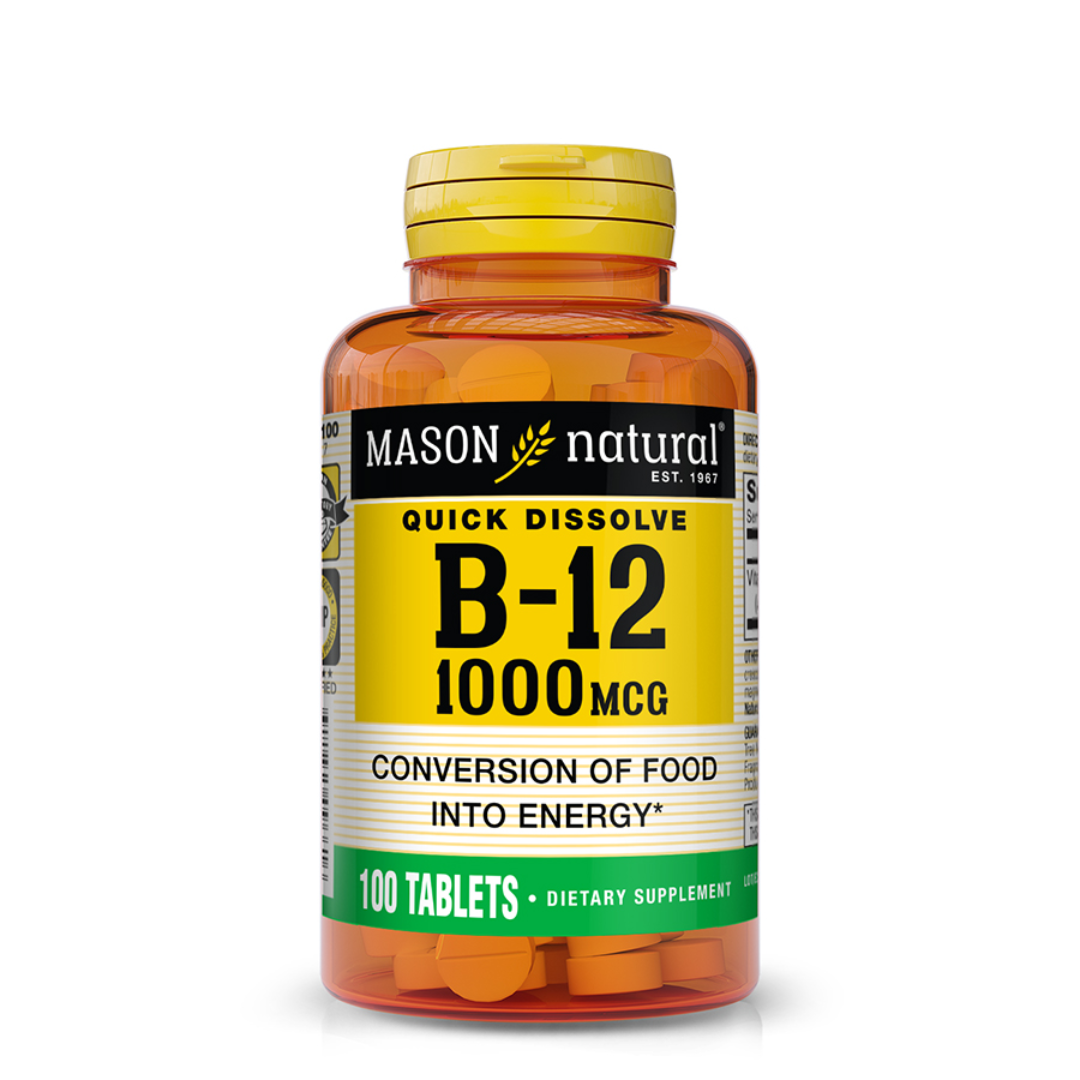 Mason Natural B-12 1000mg 100 Tablets - Beautymall
