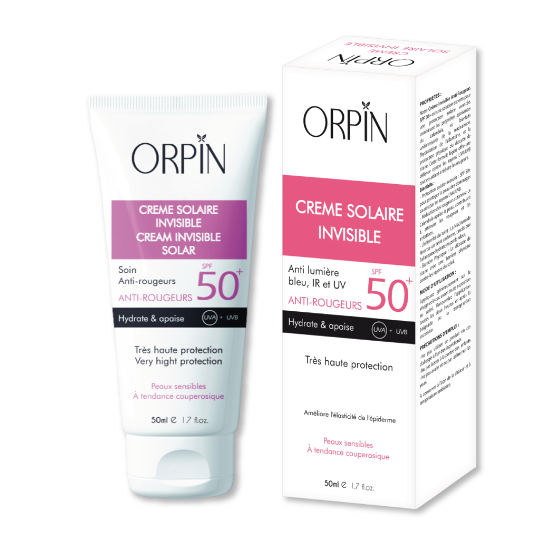 Orpin Ecran Solaire Invisible Anti-Rougeurs spf50+ 50ml - Beautymall