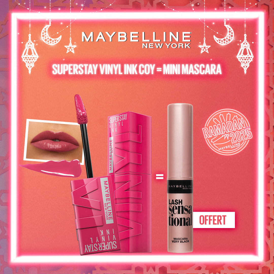 MAYBELLINE 20 SUPERSTAY VINYL INK COY = Mini Mascara Offerte - Beautymall