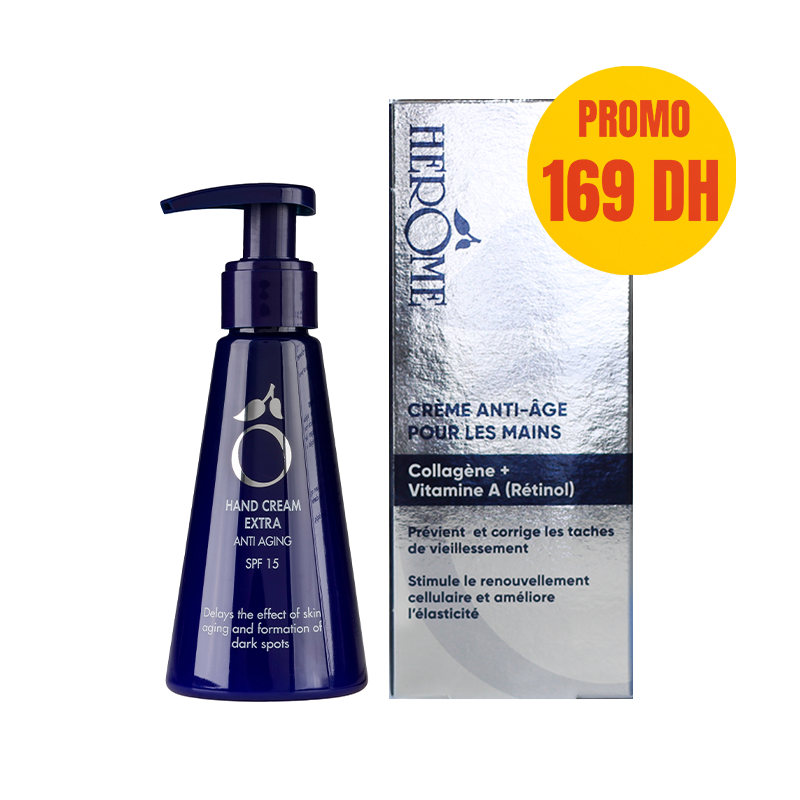 Herôme Crème Mains Anti-Âge Anti-Pigmentation Collagène + Vitamine A ...