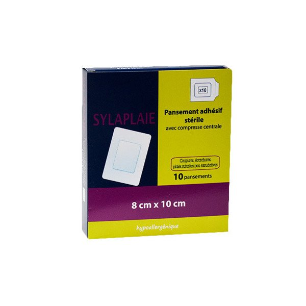 Sylaplaie Pansement Adhesif Sterile 8 cm x 10cm 10 Pansements – Beautymall